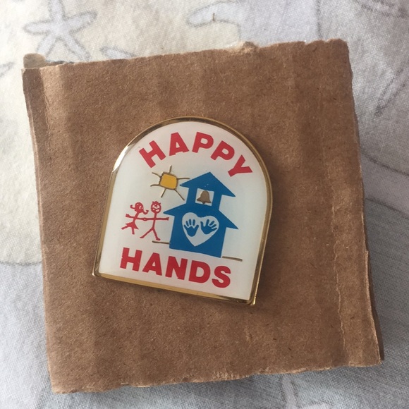Vintage | Accessories | Vintage Happy Hands Enamel Pin | Poshmark